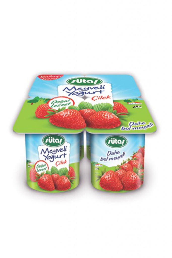 Sütaş Meyveli Yoğurt Çilek 4*100 GR – Sarper Market Sütaş Meyveli Yoğurt Çilek 4*100 GR – Sarper Market