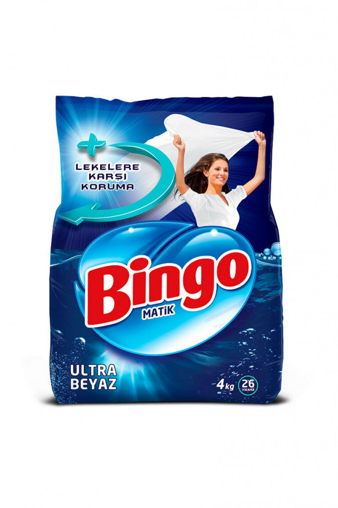 BİNGO TOZ DETERJAN ULTRA BEYAZ 4 KG – Sarper Market
