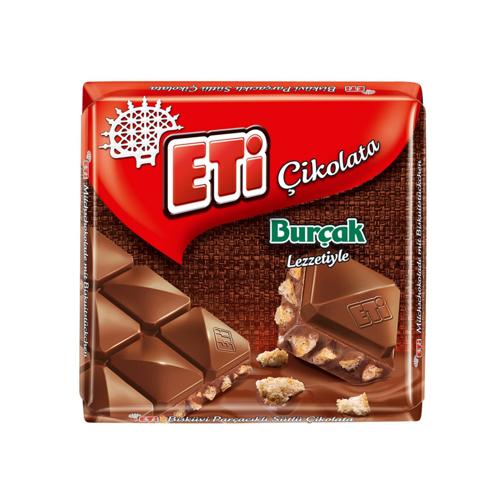 Eti Burçak Bisküvi Parçacıklı Sütlü Çikolata 60 gr – Sarper Market
