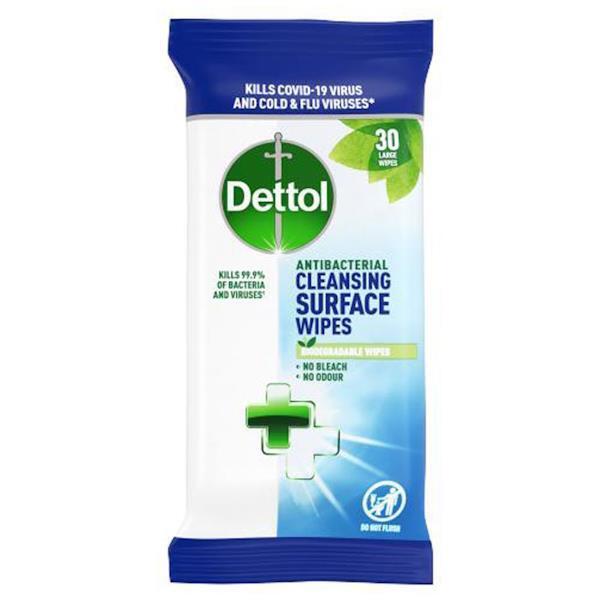 Dettol Antibakteriyel Temizleme Yüzey Mendilleri 30’lu – Sarper Market